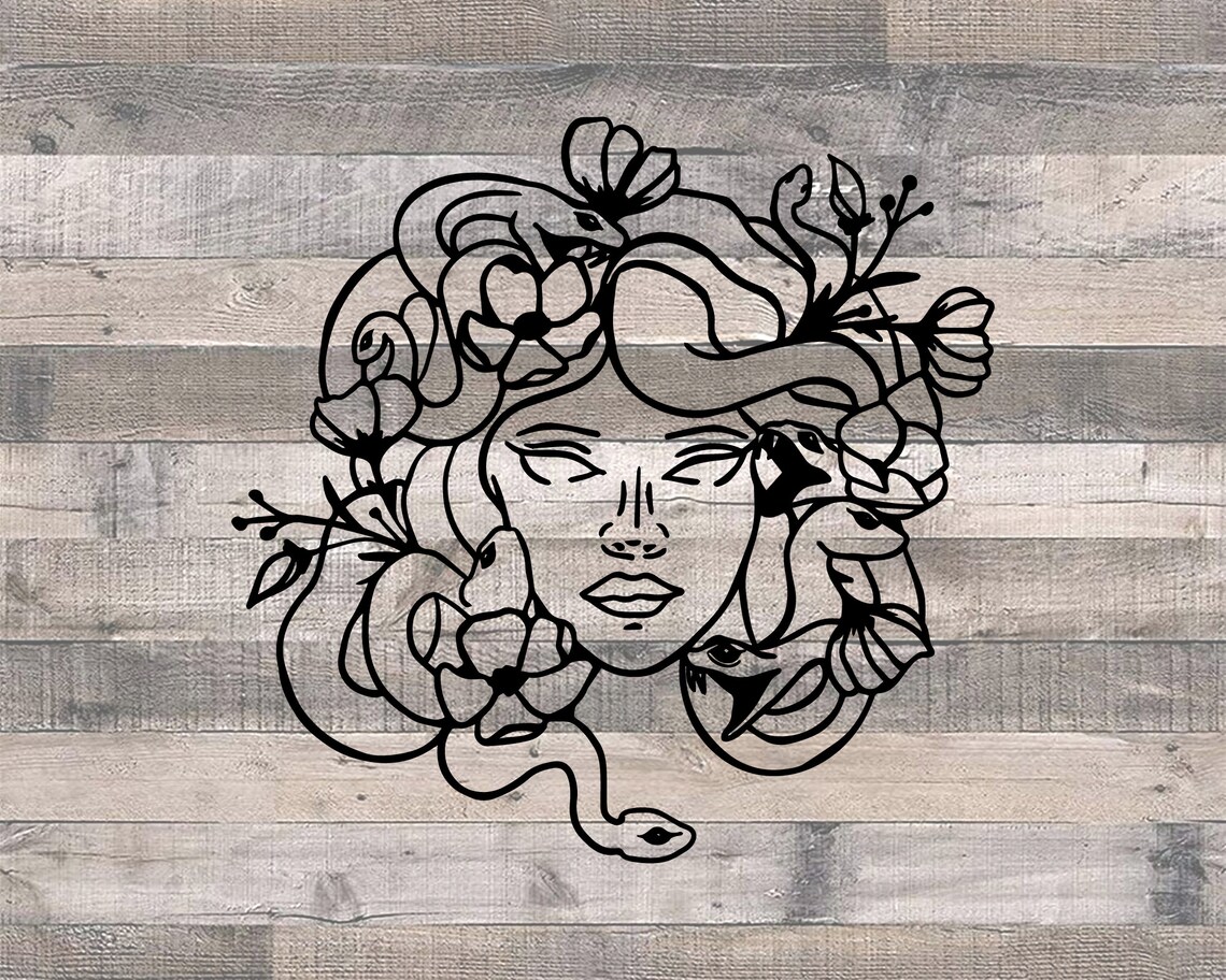 Medusa Cut File- SVG- Clip Art - Etsy