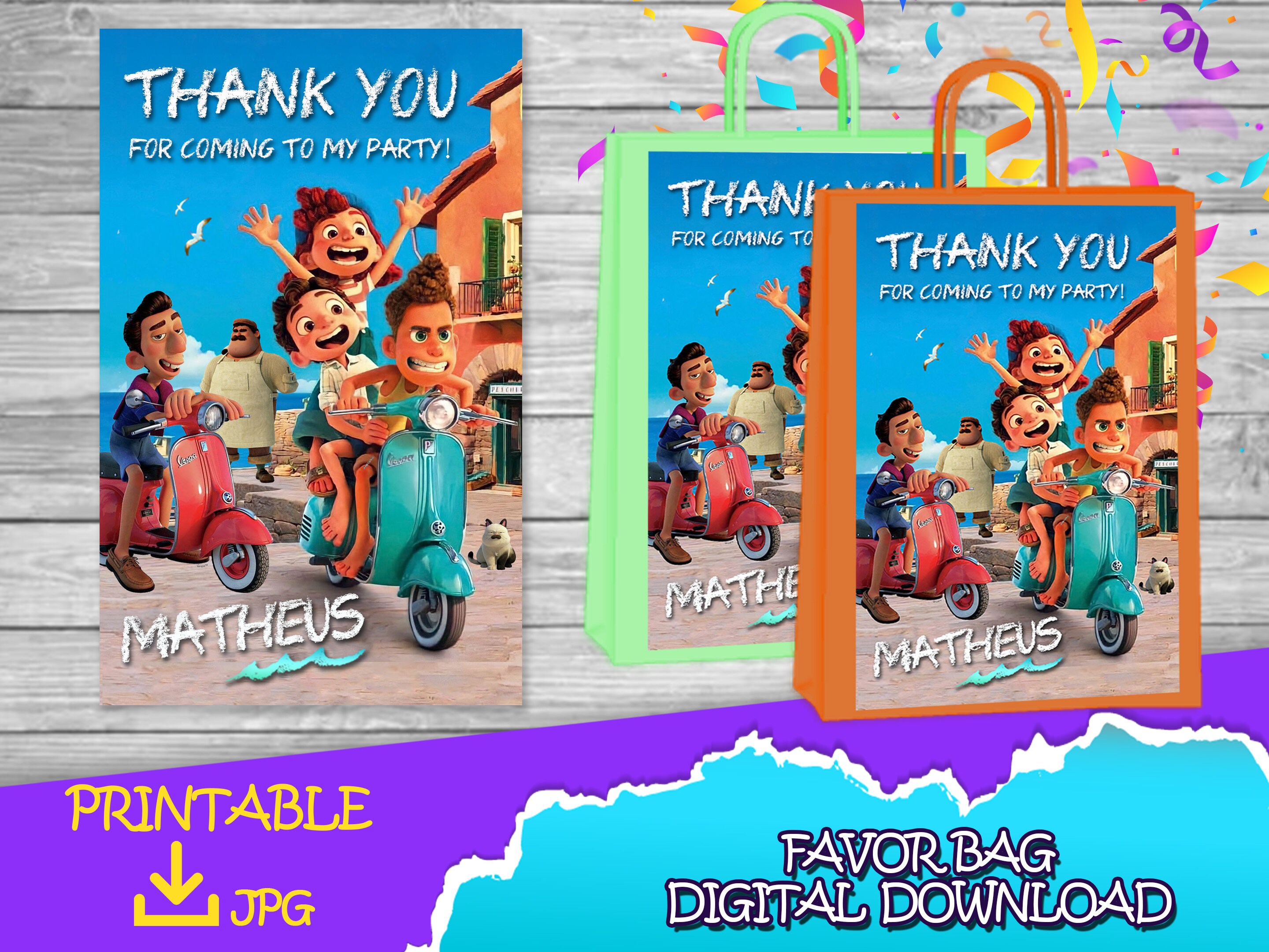 Luca Birthday Pack Chip Bag fruit Snacks-favor Bag Juice - Etsy