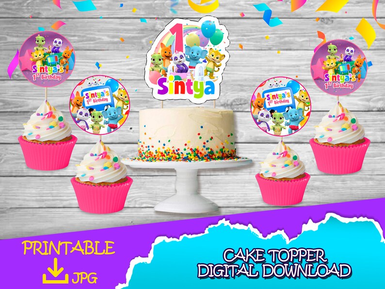 Word Party Cake Topper Word Party Girl Centerpiece Word - Etsy