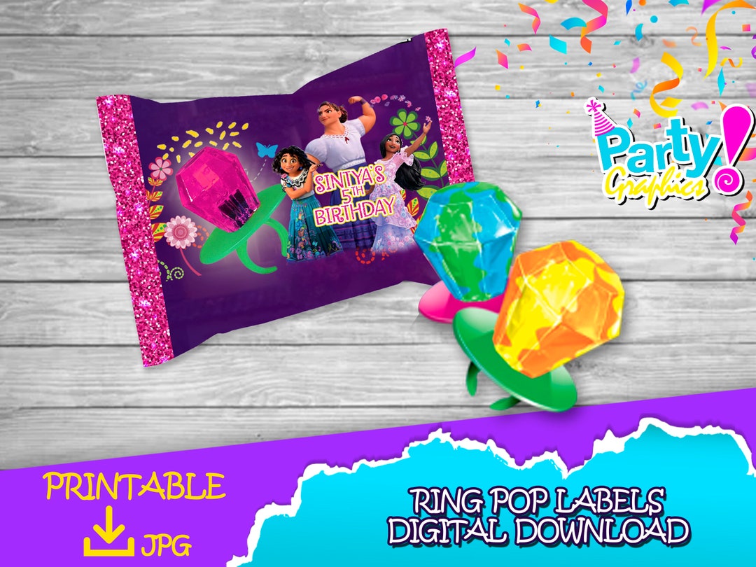 Charm Ring Pop Label DIGITAL DOWNLOAD Charm Ring Pop 0.5oz - Etsy