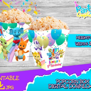 Word Party - Girl and Boy Word Party Popcorn Box - Candy Box - 4x2.75in ...