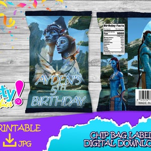 AVATAR Labels Pack - Chip Bag -fruit Snacks-favor Bag- Juice - Labels ...