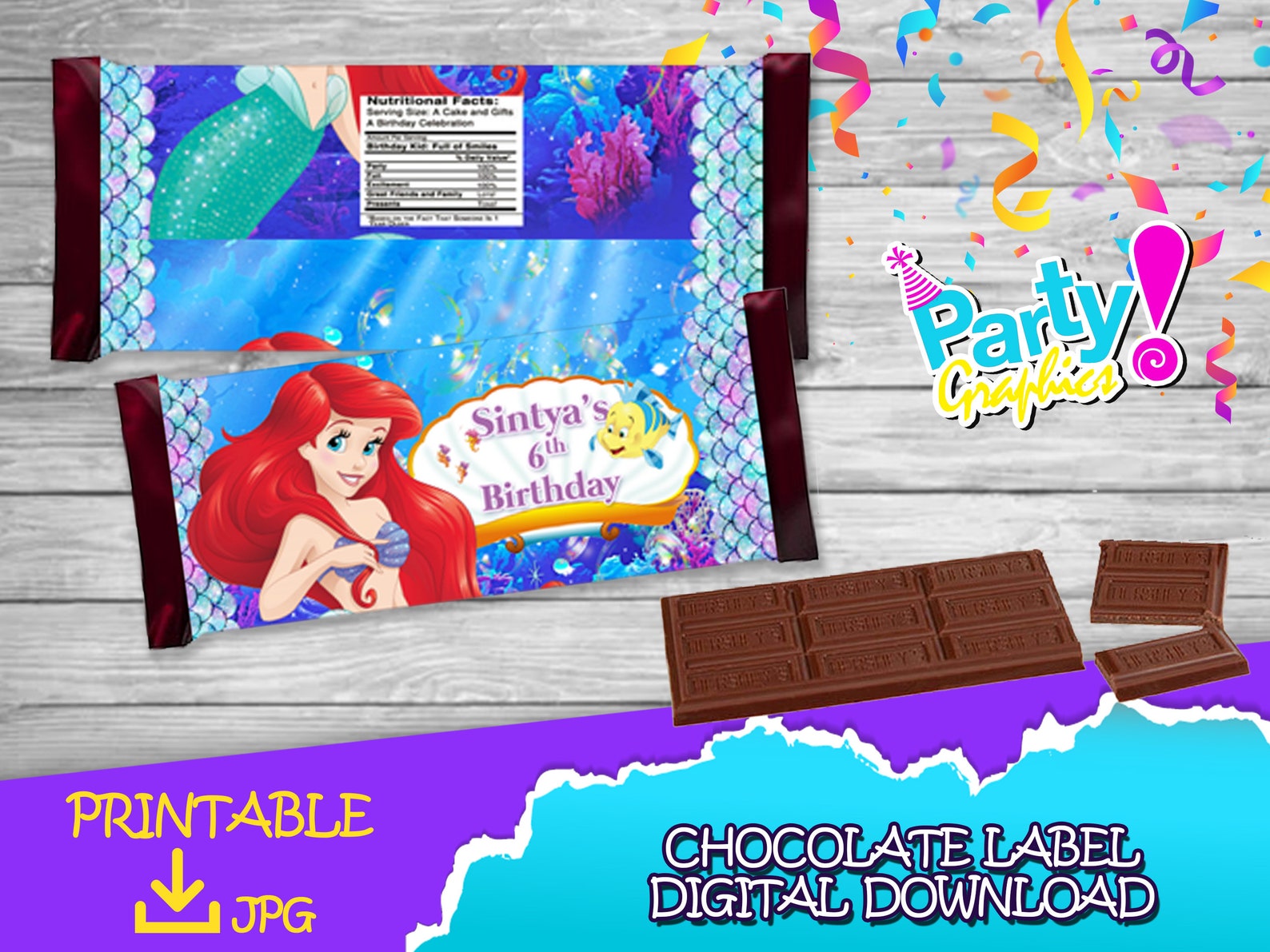 The Little Mermaid Birthday Pack Chip Bag fruit - Etsy