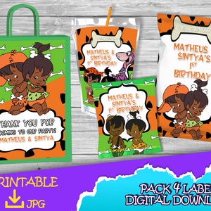 Pebbles and Bam Bam Birthday Pack Chip Bag fruit - Etsy