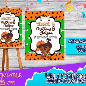 Welcome Sign Pebbles and Bam Bam - Pebbles and Bam Bam Birthday Welcome ...
