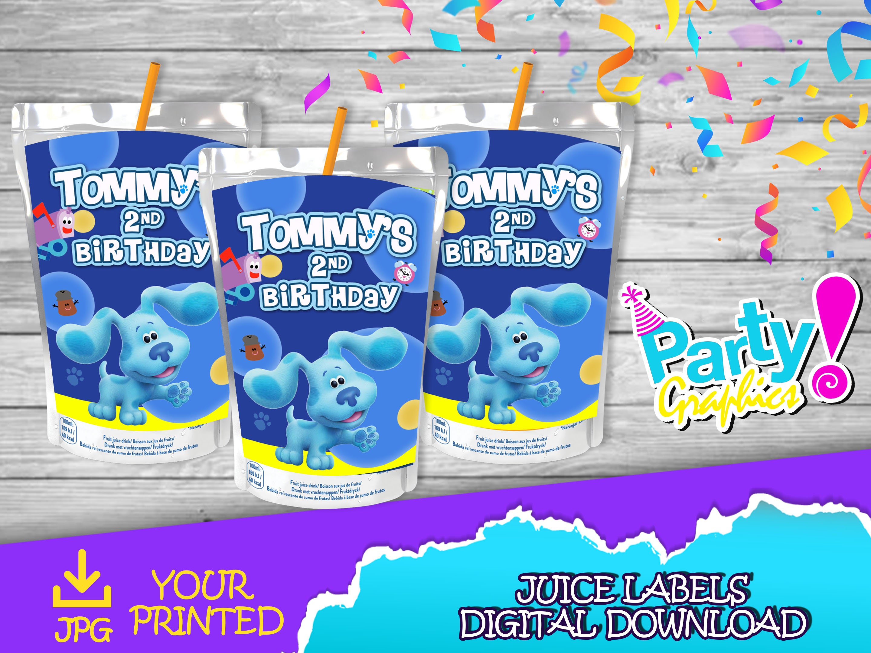 Blue's Clues Birthday Pack Chip Bag fruit Snacks-favor - Etsy