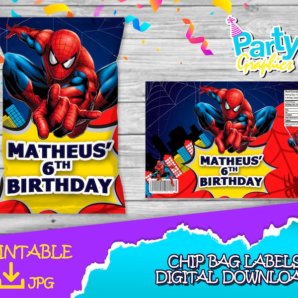 Spider Man Birthday Bags - Etsy
