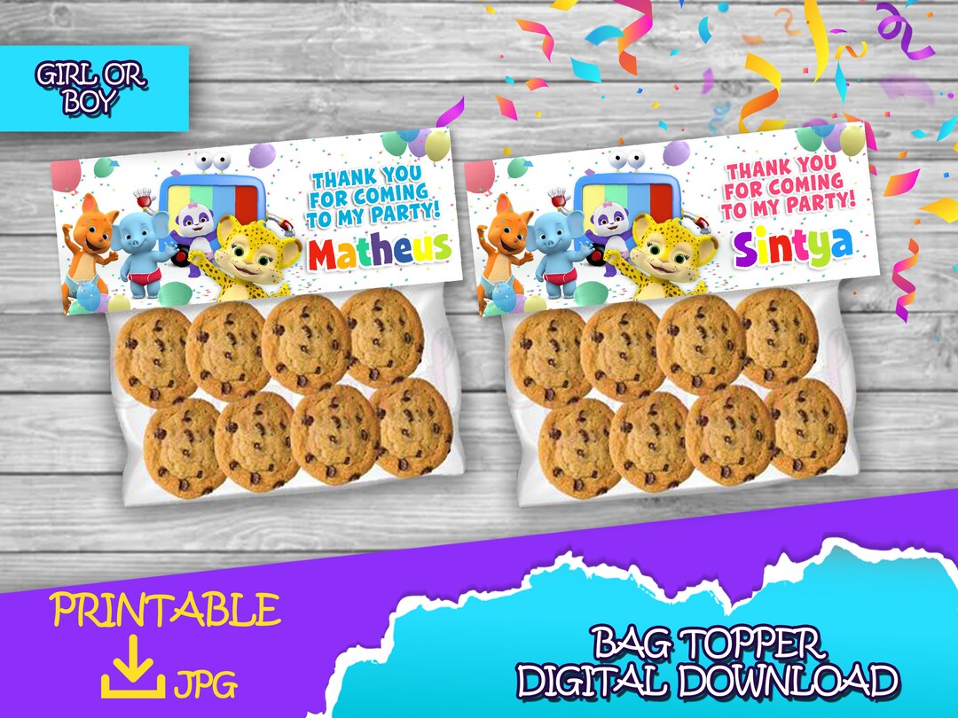 Word Party Bag Topper - Word Party Birthday Party- Word Party Favor ...