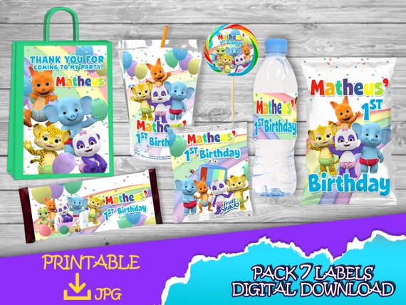 Word Party Birthday Pack Chip Bag fruit Snacks-favor - Etsy