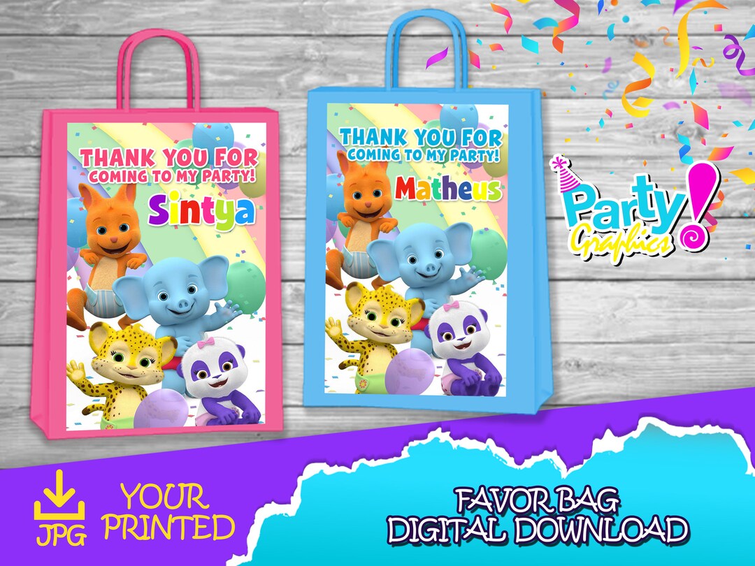 Word Party Birthday Party - Favor Bag Label - DIGITAL DOWNLOAD - Word ...