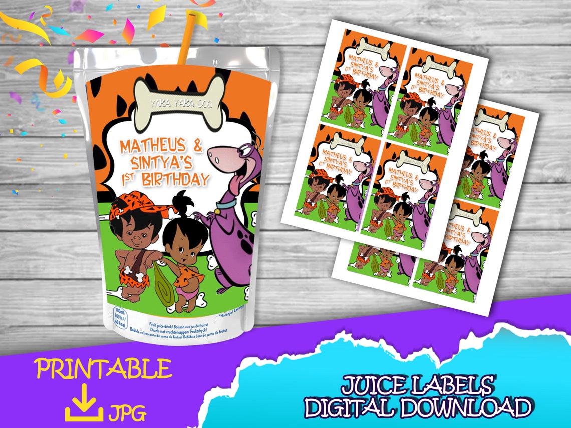 Pebbles and Bam Bam Birthday Pack Chip Bag fruit - Etsy