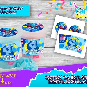 Blue's Clues Cotton Candy Labels Blue's Clues Cotton Candy Tub Label ...