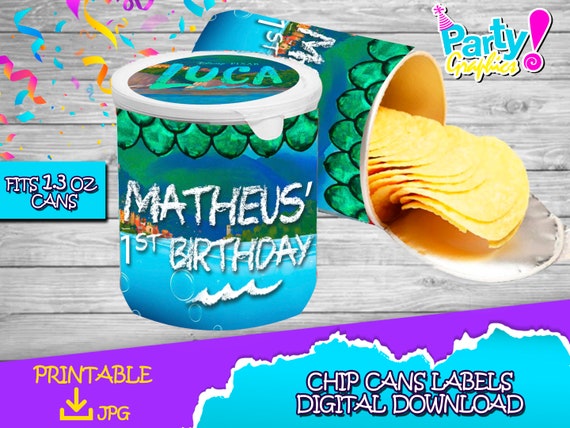 LUCA Potato Chips Can 1.3 Oz Snack Tin Party Labels - Etsy