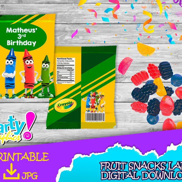 Crayola Snacks - Etsy