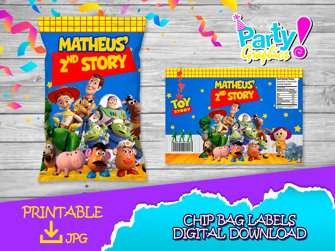 Toy Story Party - Chip Bag Label -DIGITAL DOWNLOAD - Toy Story ...