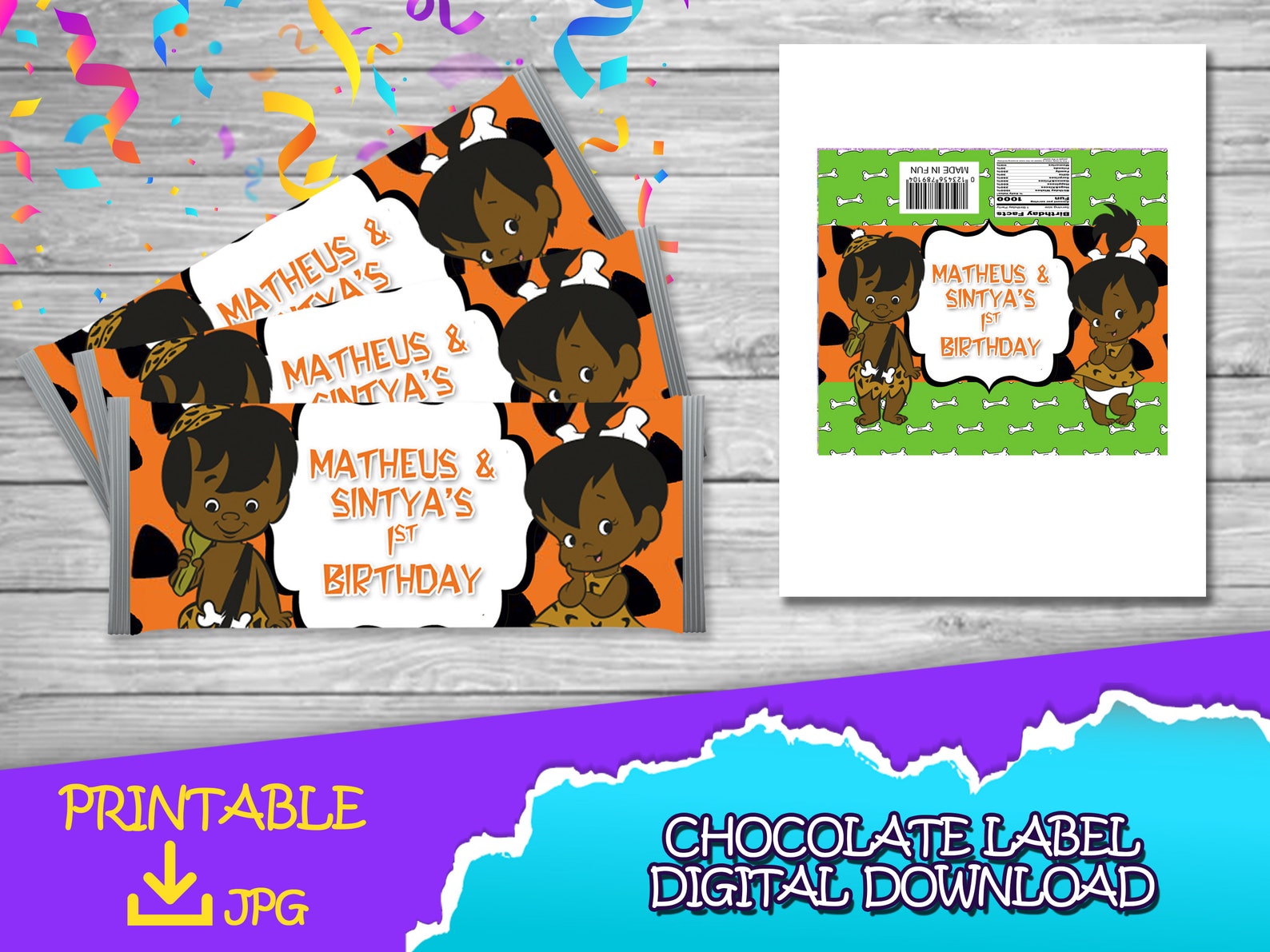 Pebbles and Bam Bam Birthday Pack Chip Bag fruit - Etsy