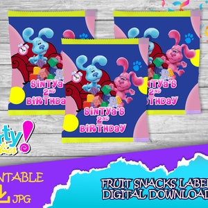 Magenta Birthday Pack - Chip Bag -fruit Snacks-favor Bag- Juice ...