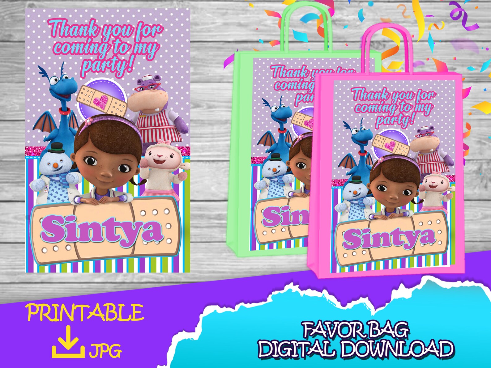 Doc Mcstuffins Birthday Pack Chip Bag fruit Snacks-favor - Etsy