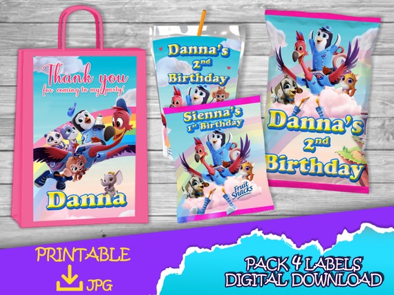 Tots Birthday Pack Chip Bag fruit Snacks-favor Bag Juice - Etsy