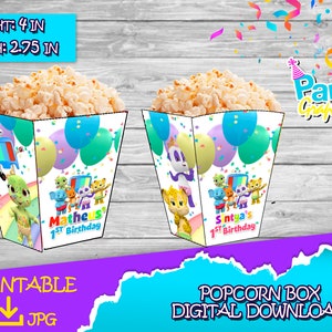 Word Party - Girl and Boy Word Party Popcorn Box - Candy Box - 4x2.75in ...