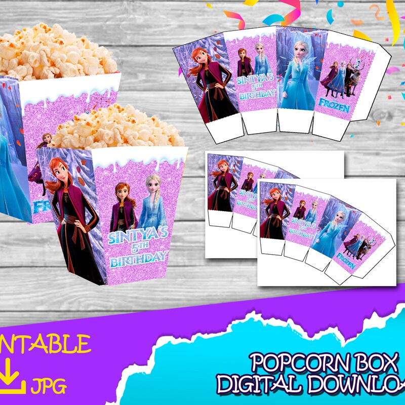 Elsa Popcorn Box - Etsy