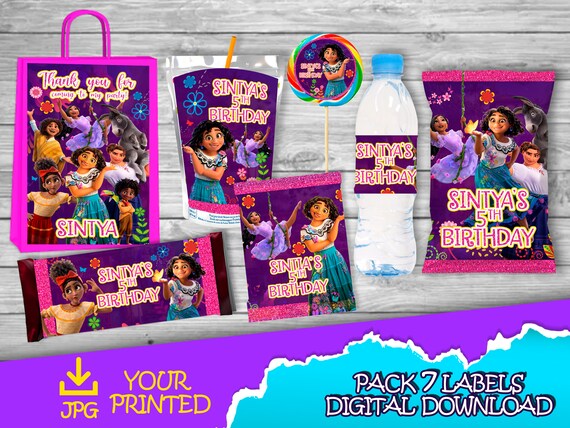 Encanto Birthday Pack Chip Bag fruit Snacks-favor Bag - Etsy