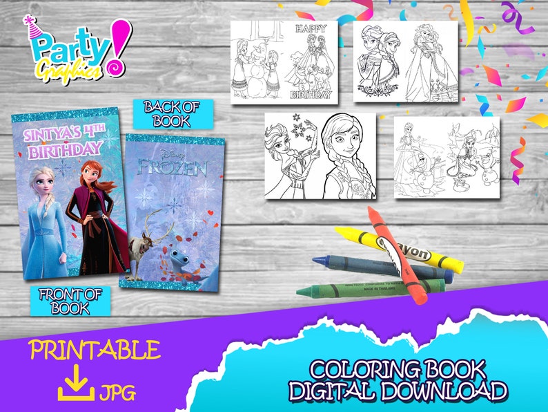 Frozen Coloring Book 8.5 X 11 Inches 5.5 X 8.5 Inches per - Etsy