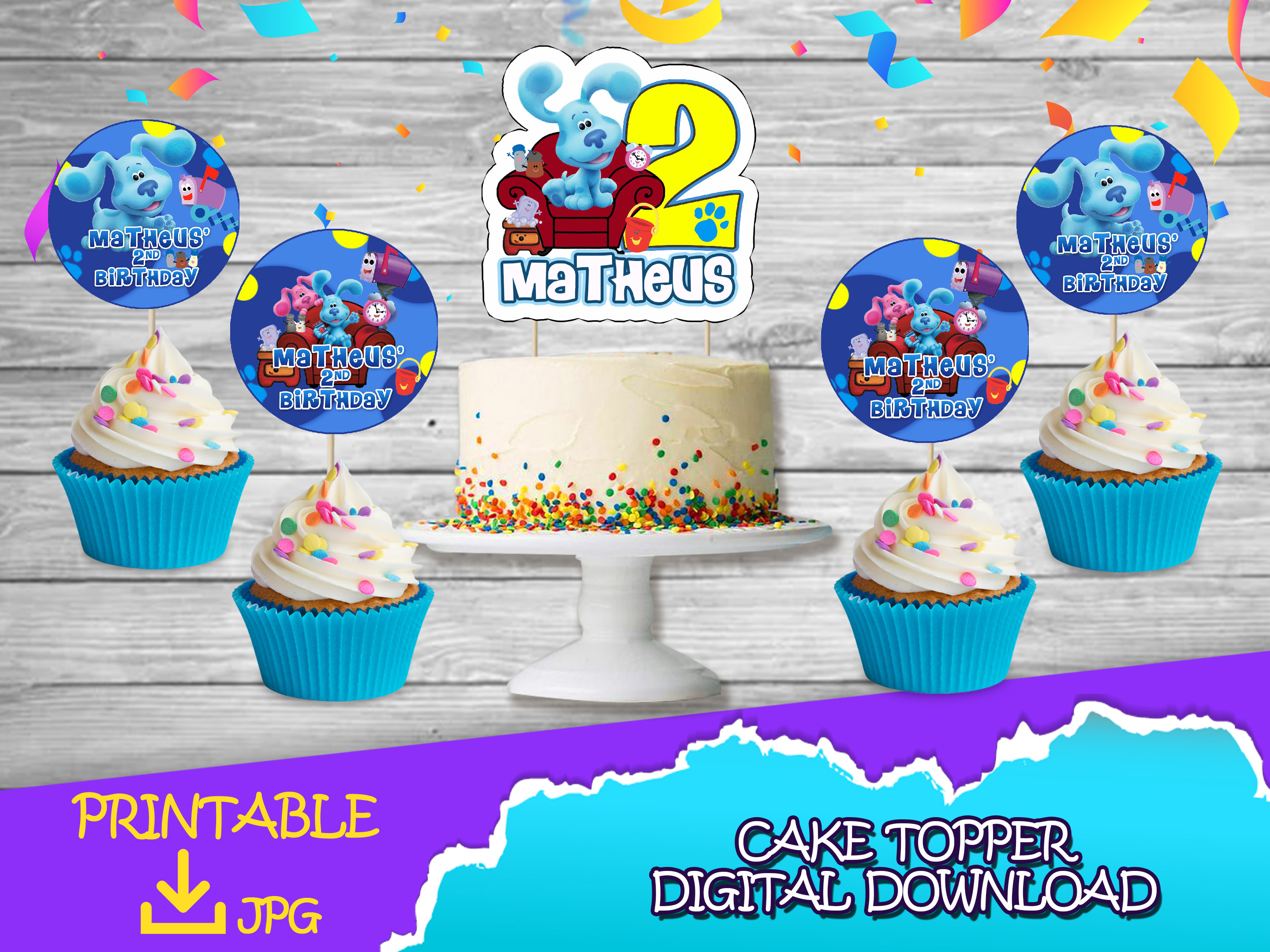 Blues Clues Cake Topper Blues Clues Centerpiece Etsy Ireland