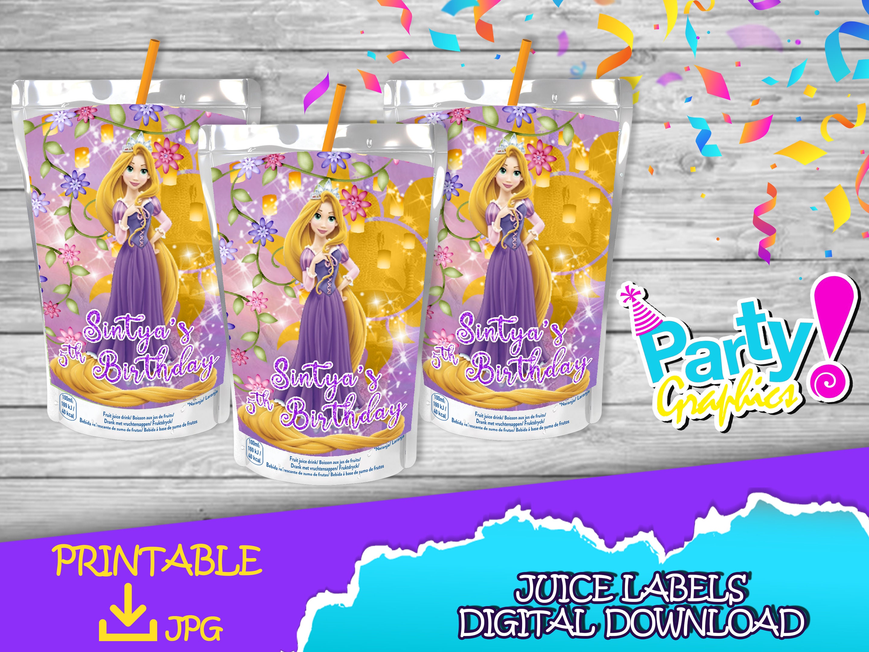 Tangled Birthday Pack Chip Bag fruit Snacks-favor Bag - Etsy