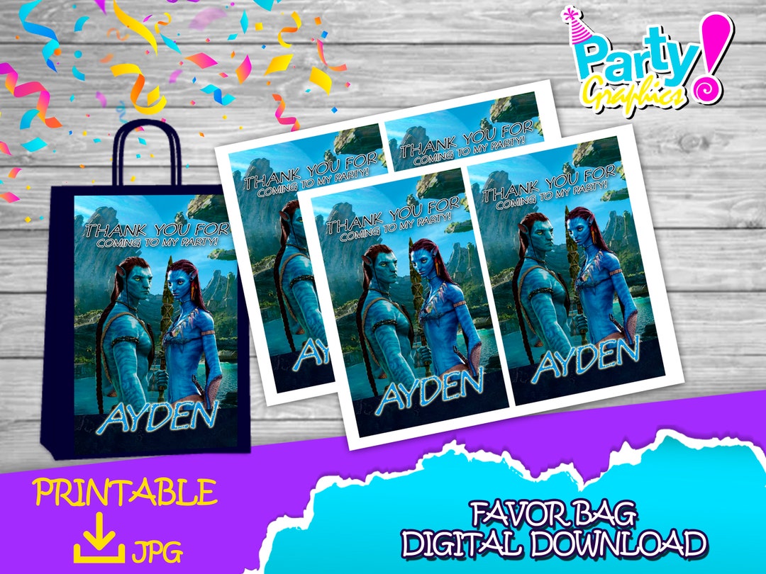 AVATAR Birthday Party - Favor Bag Label - DIGITAL DOWNLOAD - Avatar ...