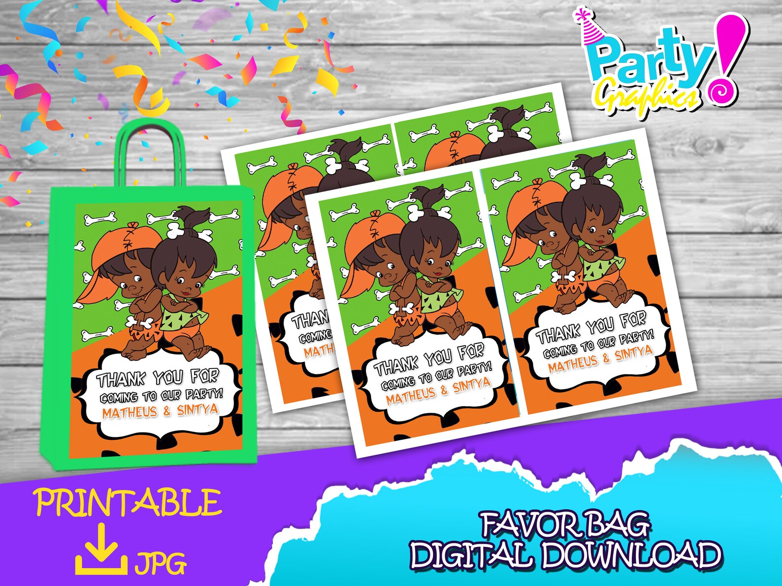 Pebbles and Bam Bam Birthday Pack Chip Bag fruit - Etsy