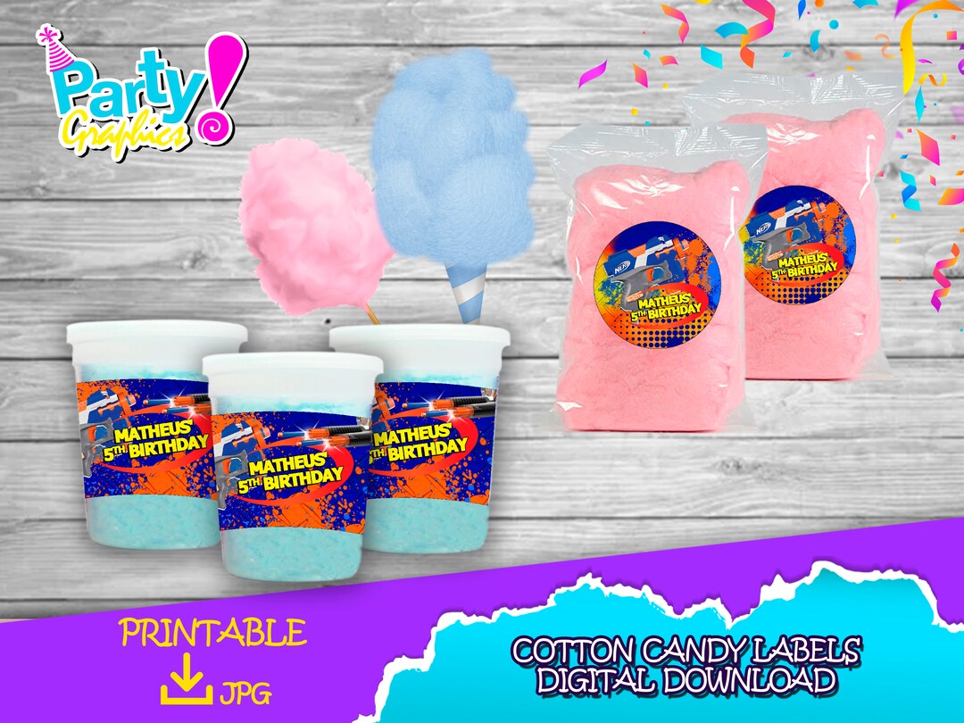 Darts Gun Cotton Candy Labels Darts Gun Cotton Candy Tub Label Darts ...