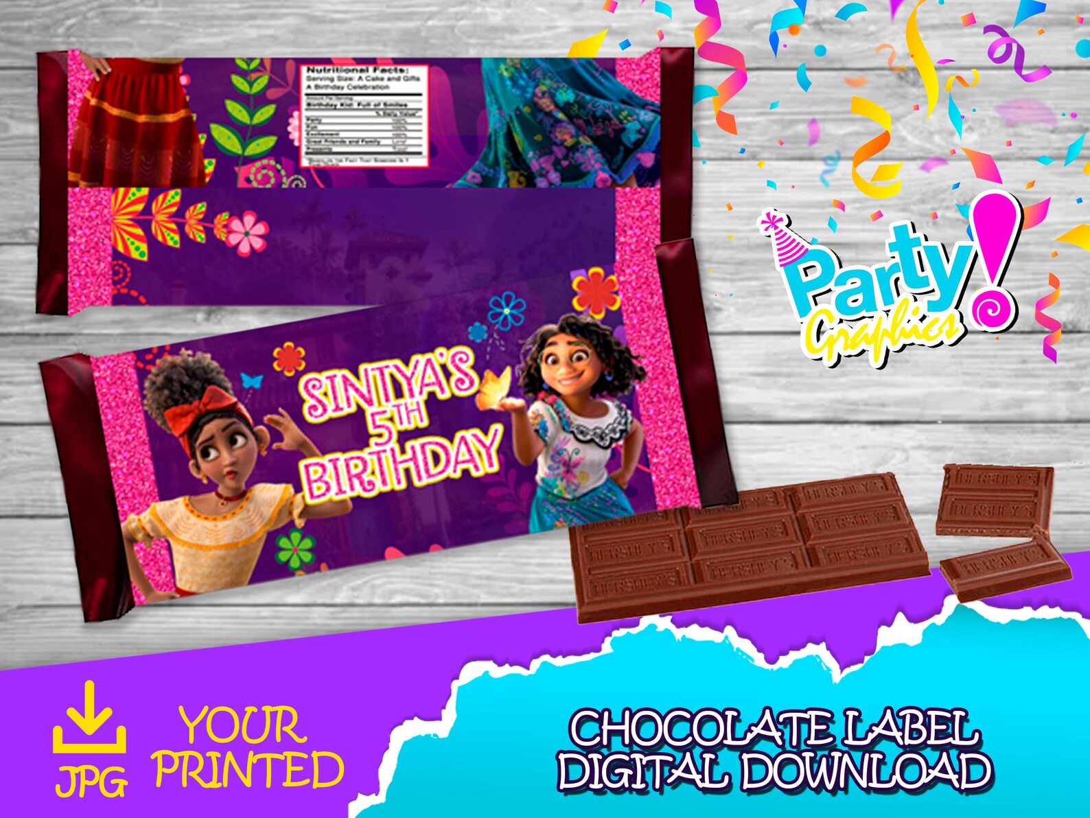 Encanto Birthday Pack Chip Bag Fruit Snacks Favor Bag Etsy