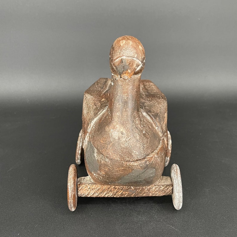Antique Hand Made Wooden Duck on Wheels WITH SECRET COMPARTMENT - Etsy