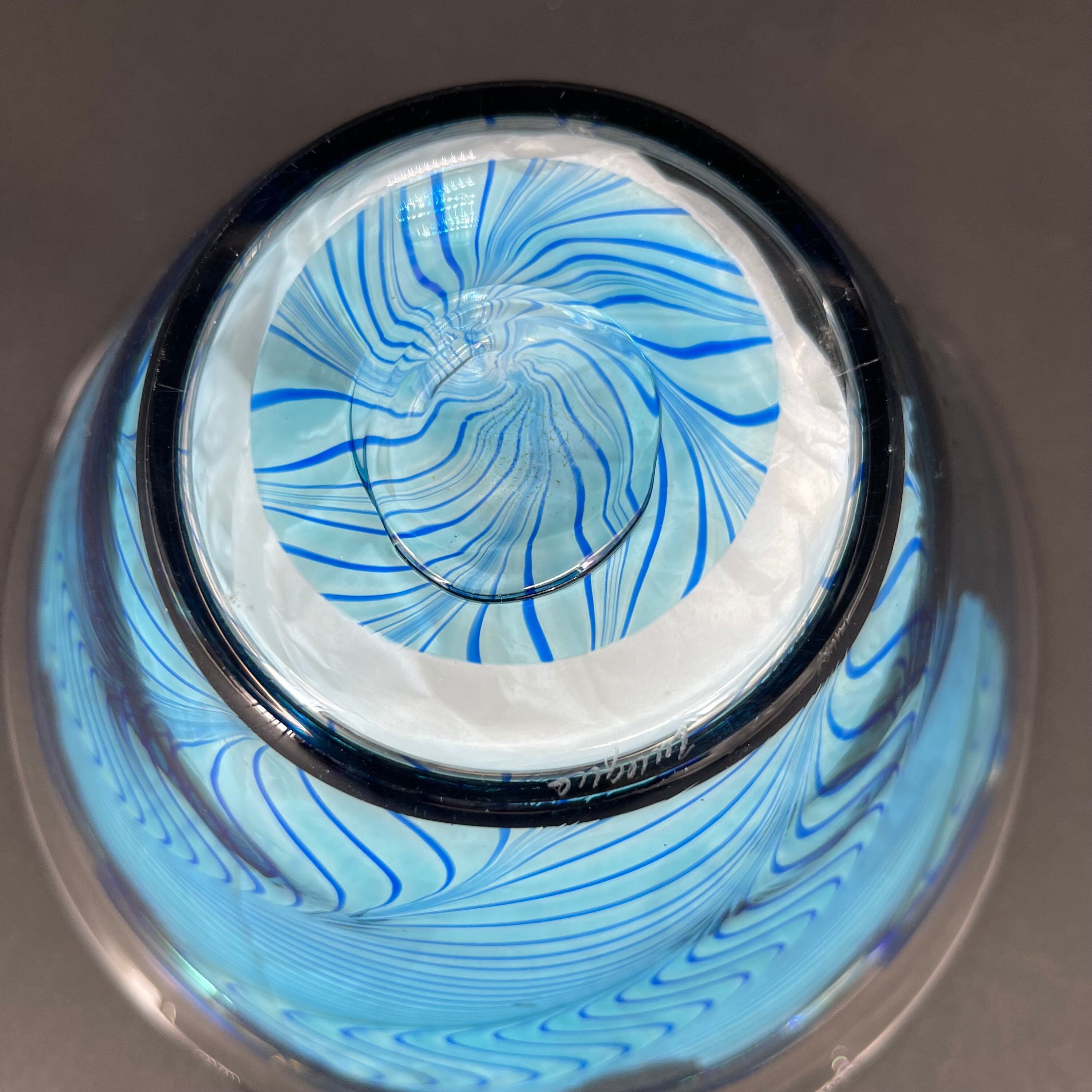 Zellique Studio Pulled Festher Art Glass Bowl - Etsy