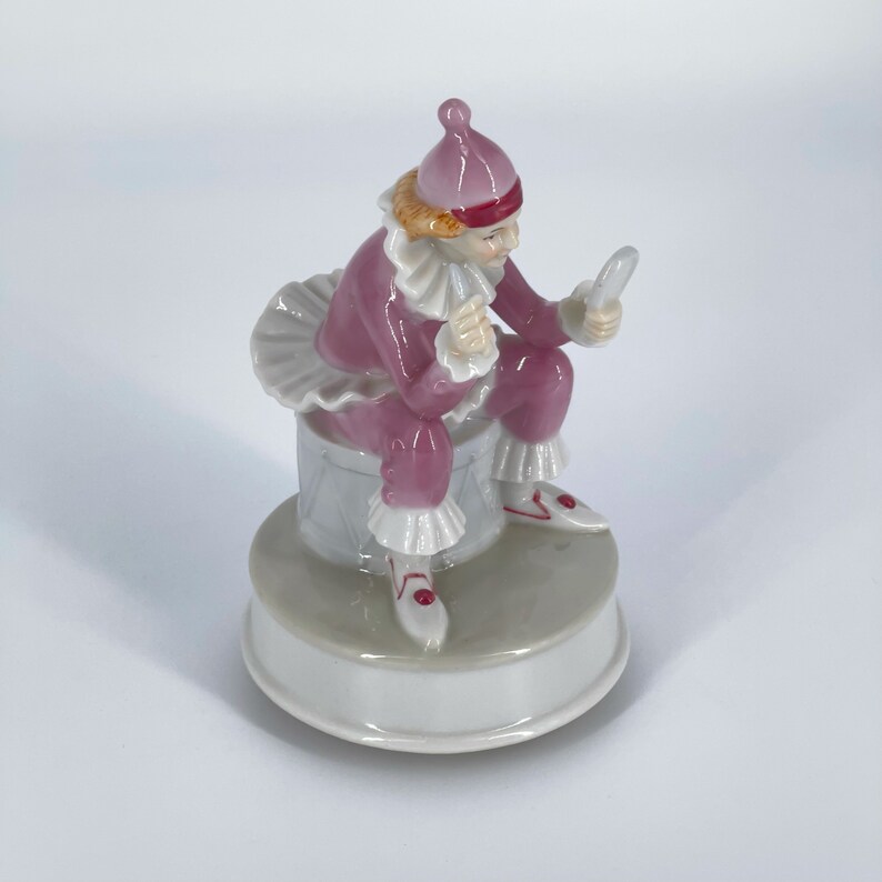 Vintage Summit Collection Exclusive Porcelain Clown Rotating Music Box ...