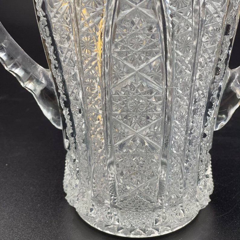 Vintage EAPG Daisy Button Glass Pitcher Vase Imperial Glass Co. - Etsy