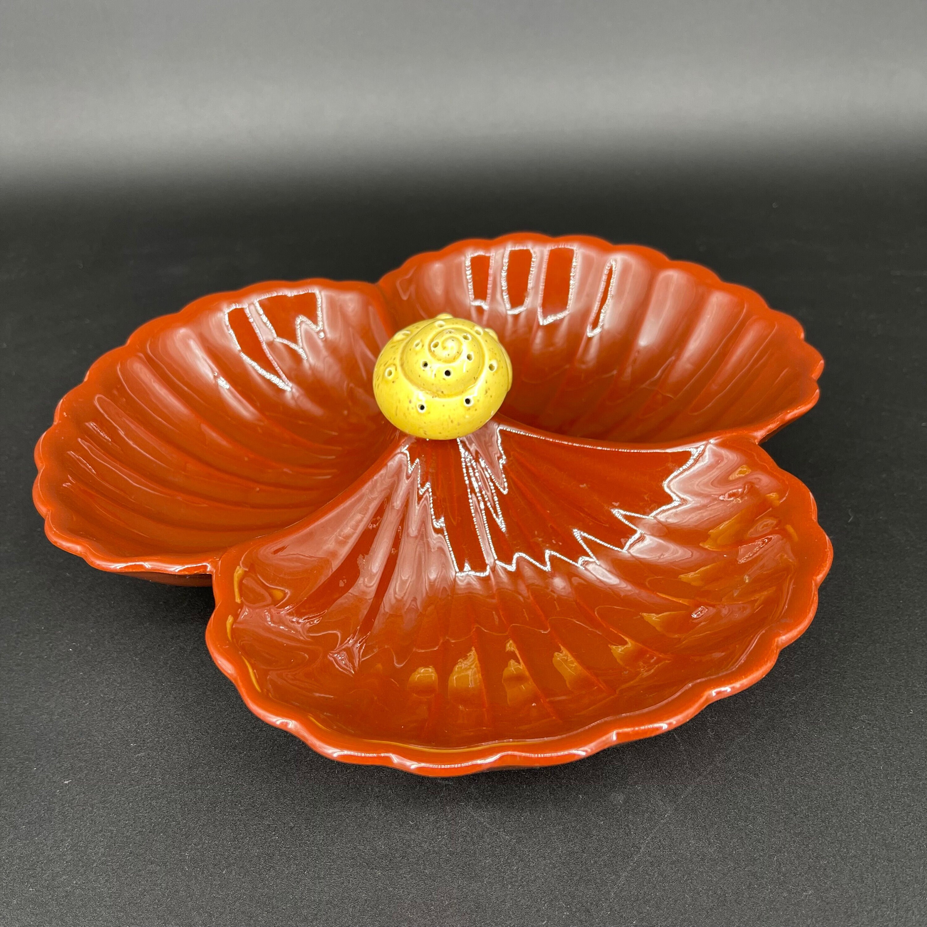 Vintage 1960's Ceramic Pottery Clamshell Candy Fruit & - Etsy