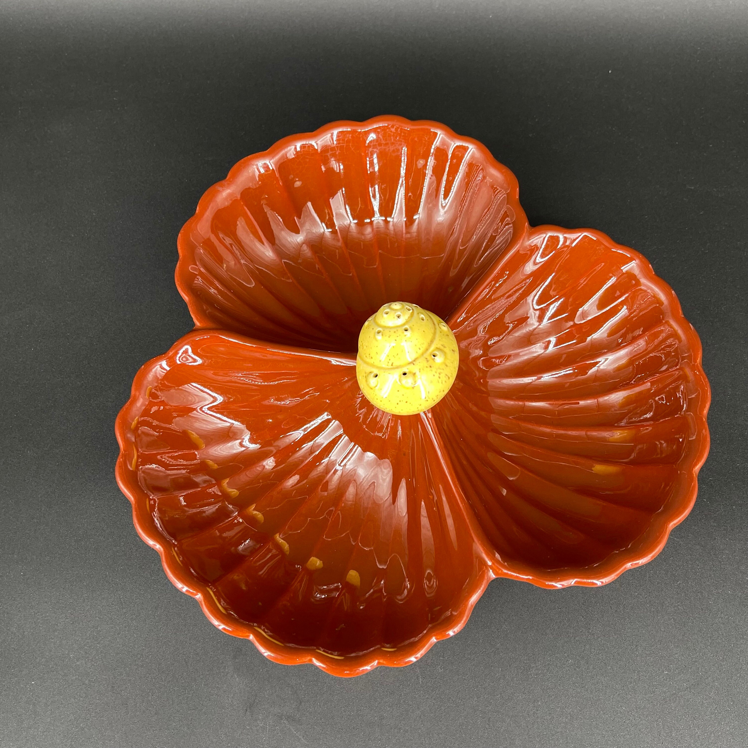 Vintage 1960's Ceramic Pottery Clamshell Candy Fruit & - Etsy