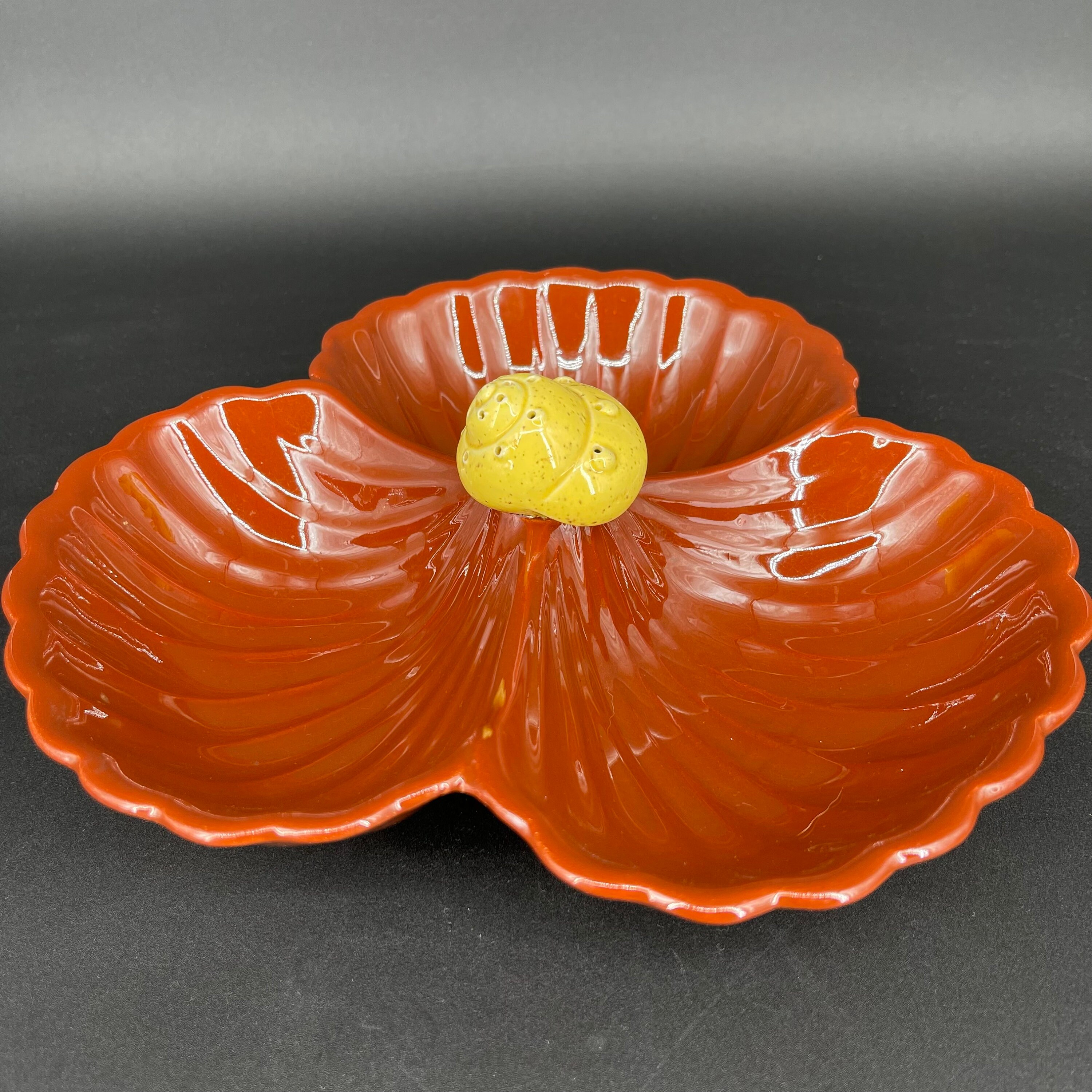 Vintage 1960's Ceramic Pottery Clamshell Candy Fruit & - Etsy