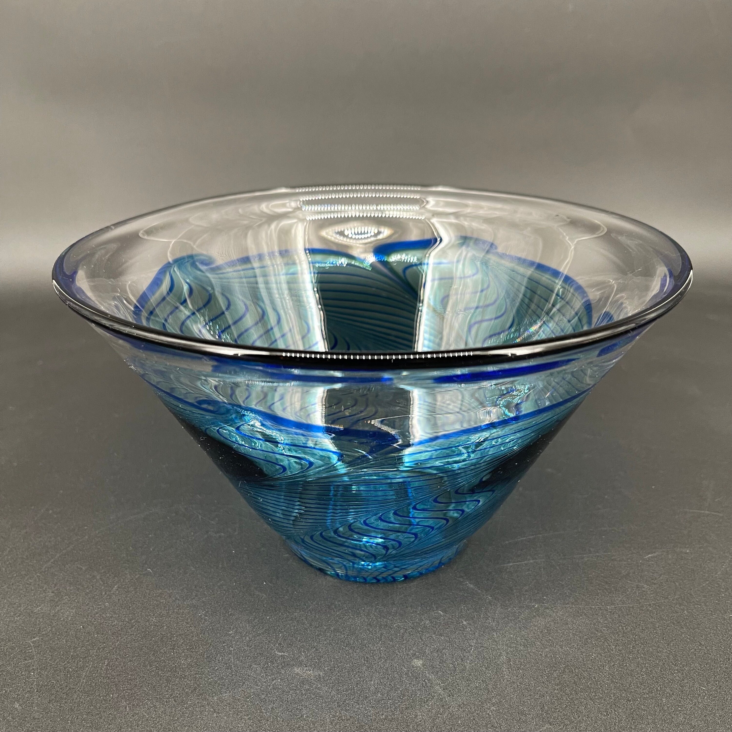 Zellique Studio Pulled Festher Art Glass Bowl - Etsy