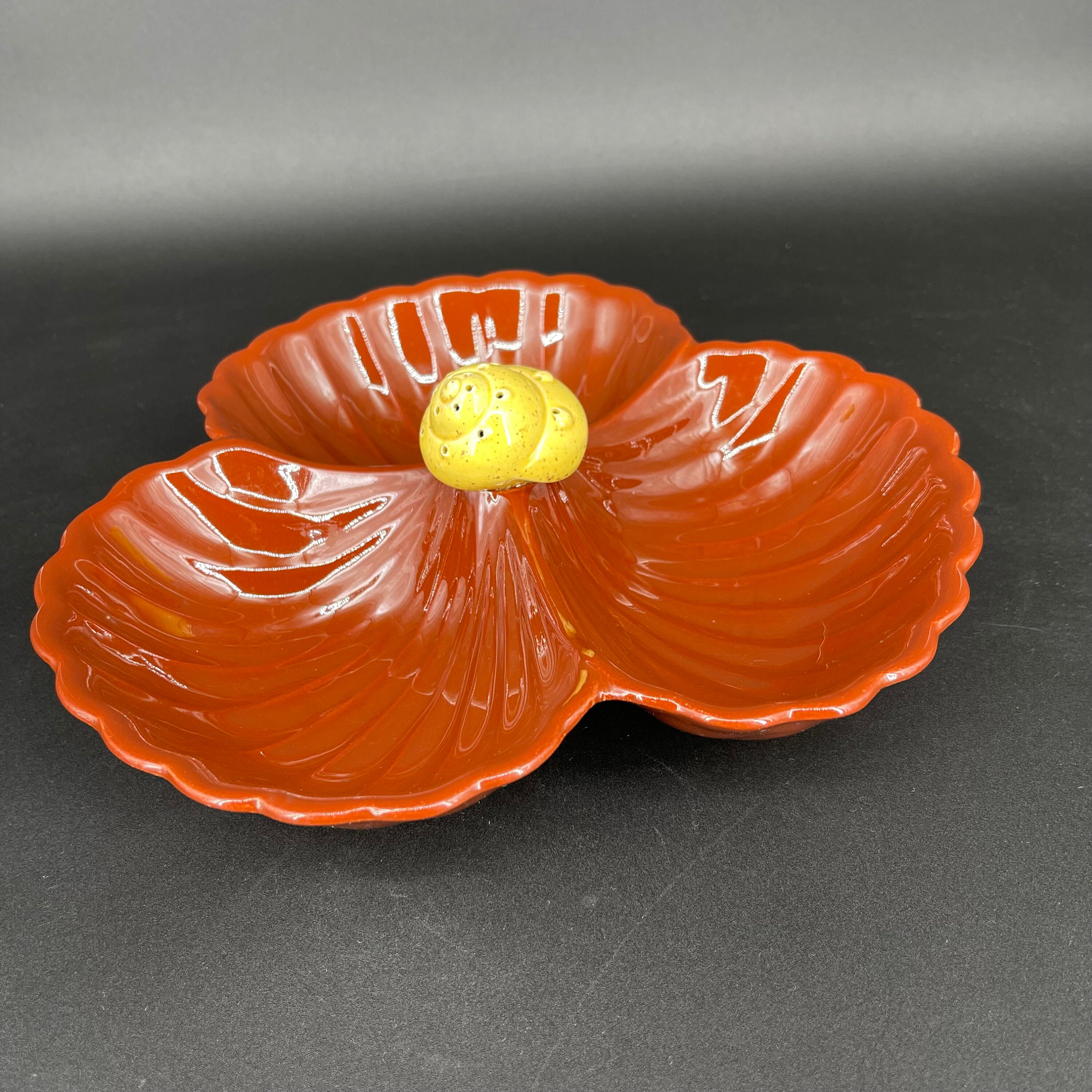 Vintage 1960's Ceramic Pottery Clamshell Candy Fruit & - Etsy