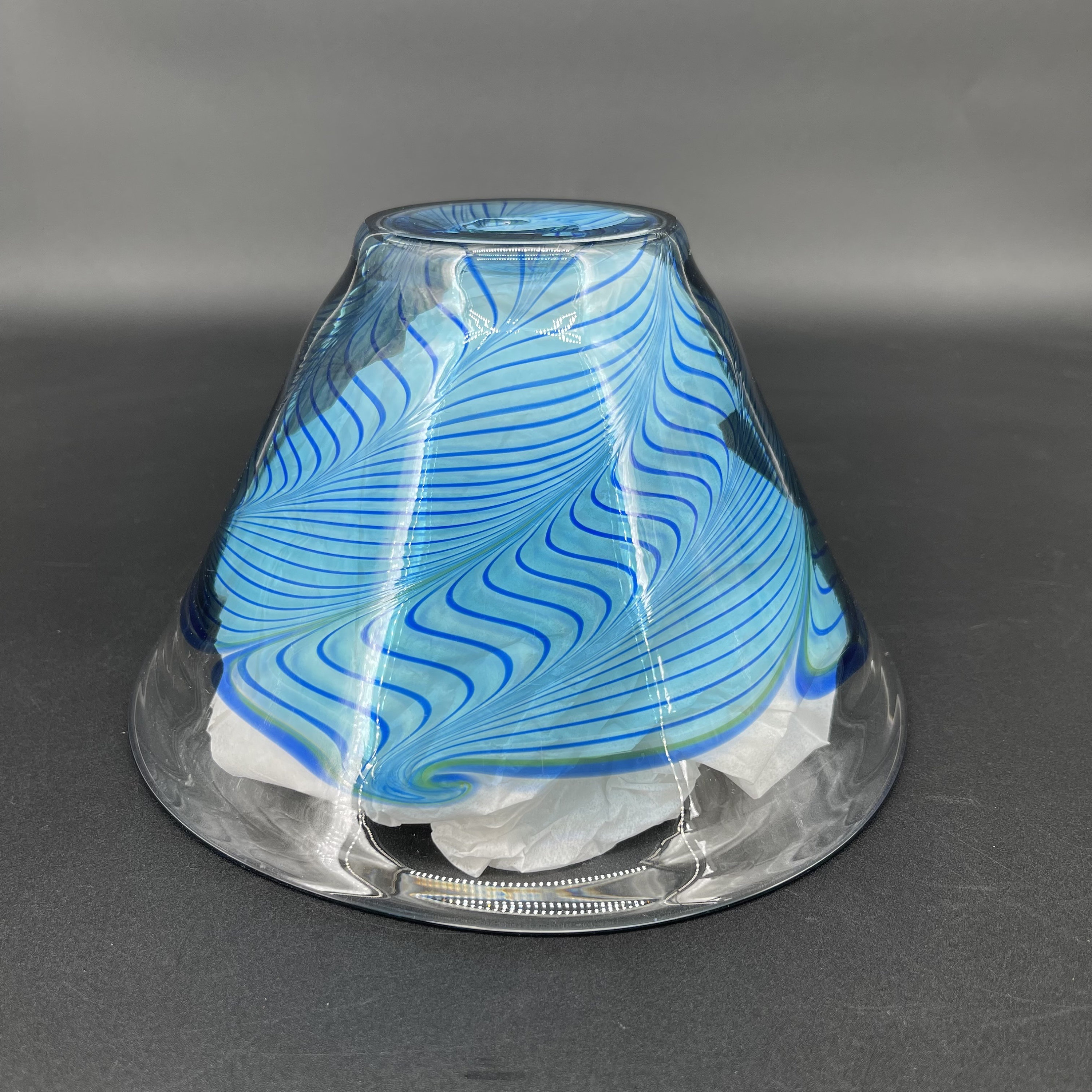 Zellique Studio Pulled Festher Art Glass Bowl - Etsy