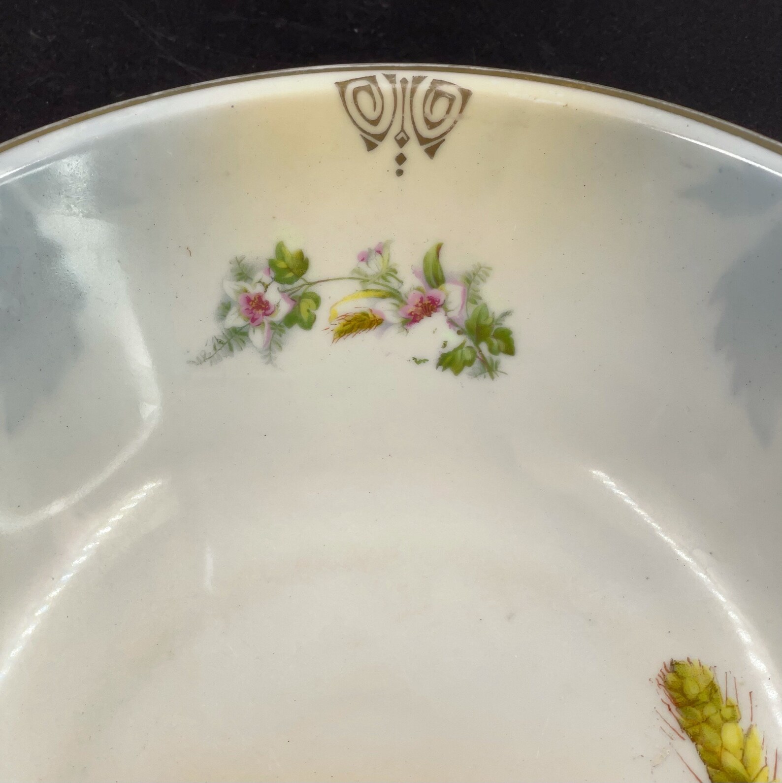 Antique Hand Painted Floral Bowl Gold Rim Made in Germany - Etsy UK