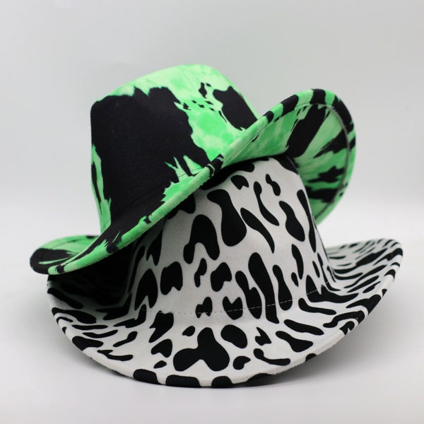 Cow Print Top Hat - Etsy