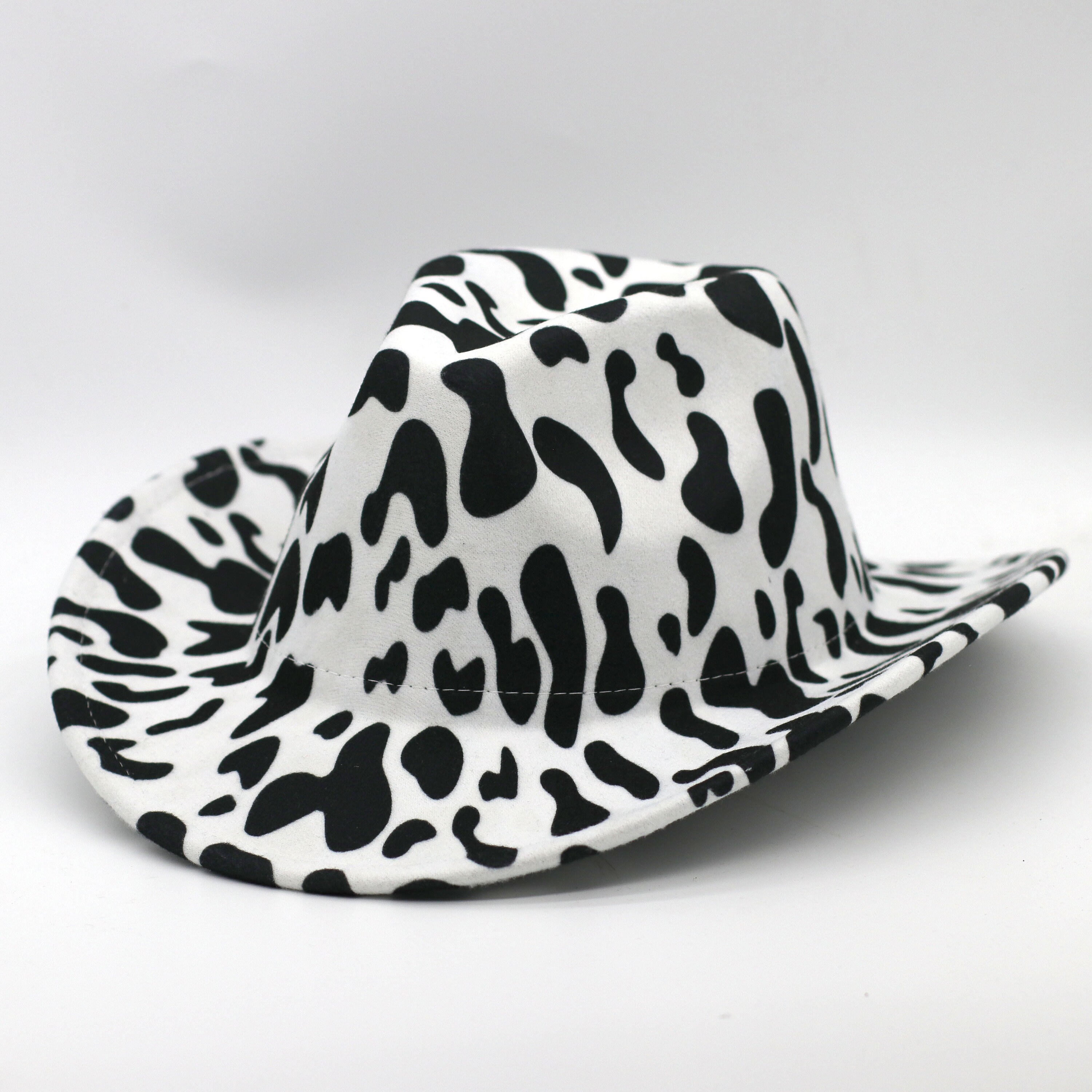 Handmade Woolen Fedoradouble-faced Cow-print Top Hat Western - Etsy