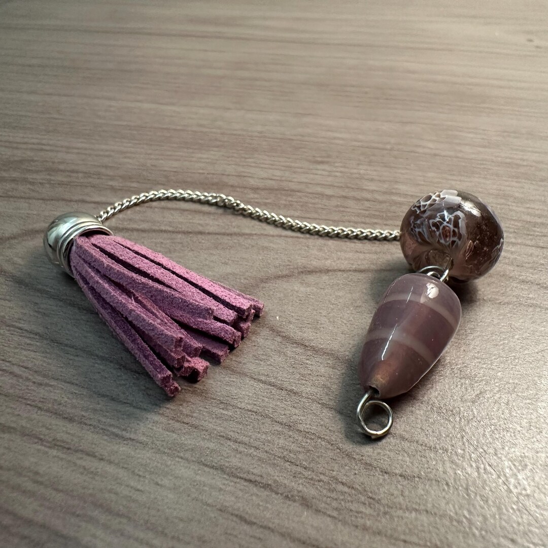 Handmade, One of a Kind Pendulum for Dowsing & Divination Glass Beads ...