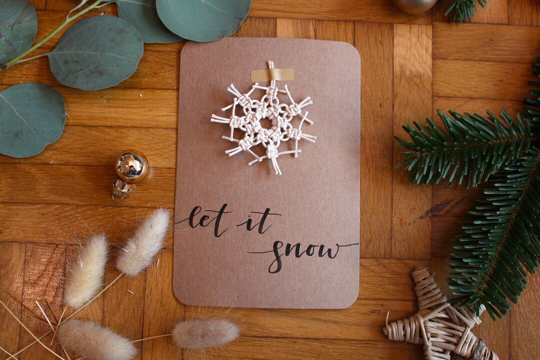 Sustainable Christmas Card Map Snowflake 3D Map Macramé - Etsy