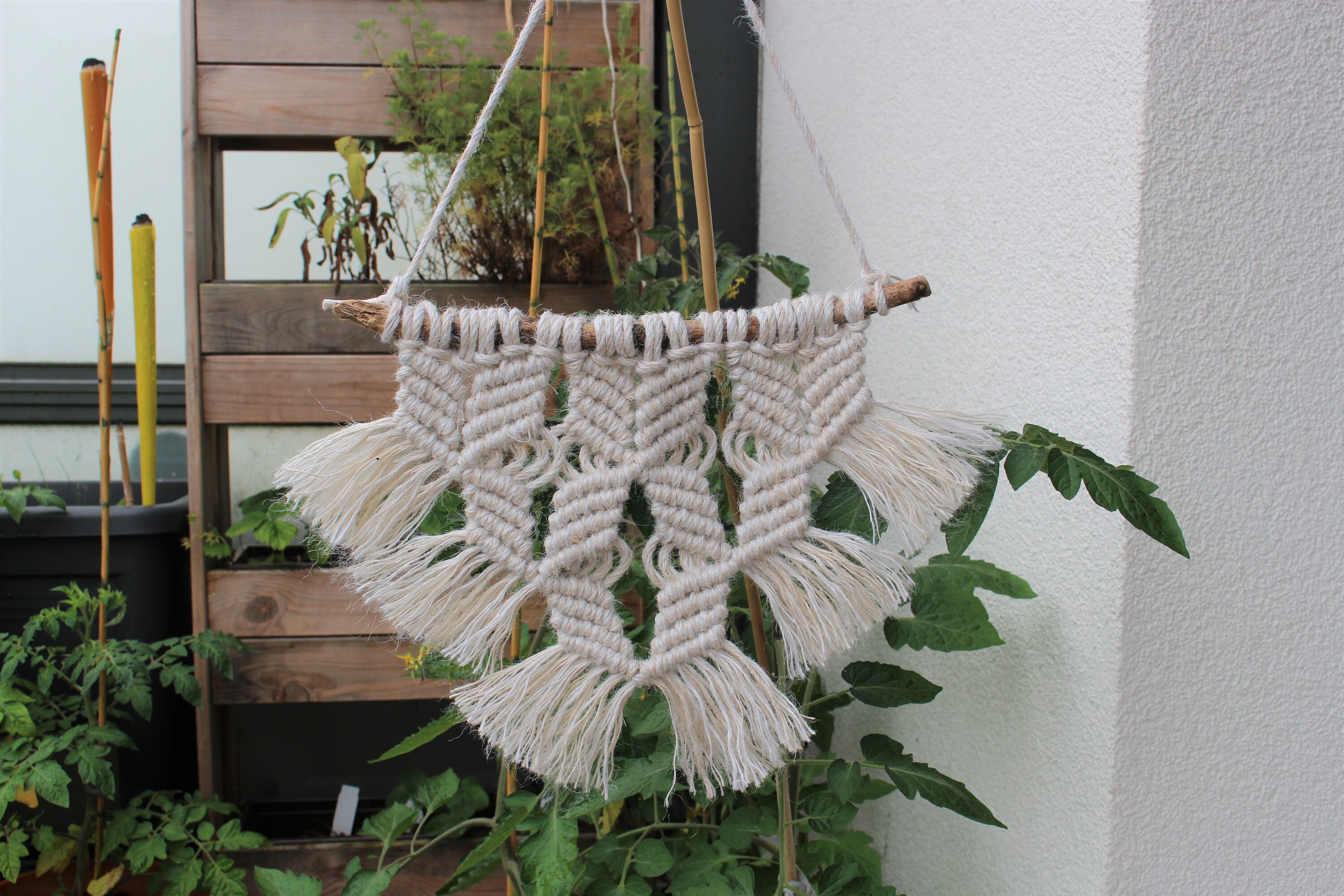 Wandbehang Makramee Trondheim für draußen Outdoor Makramee | Etsy