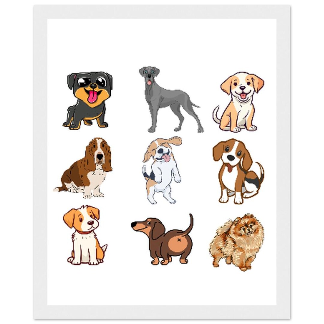 Cute & Funny Dog Posters - Framed Mounted Wall Art - Perfect Gift for ...